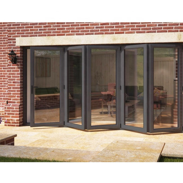 LVDUN Exterior Entrance Veranda Movable Aluminum Frame Glass Partition ...