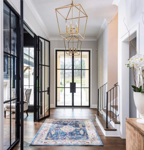 Modern Commercial building french crittal steel frame door sound insul ...