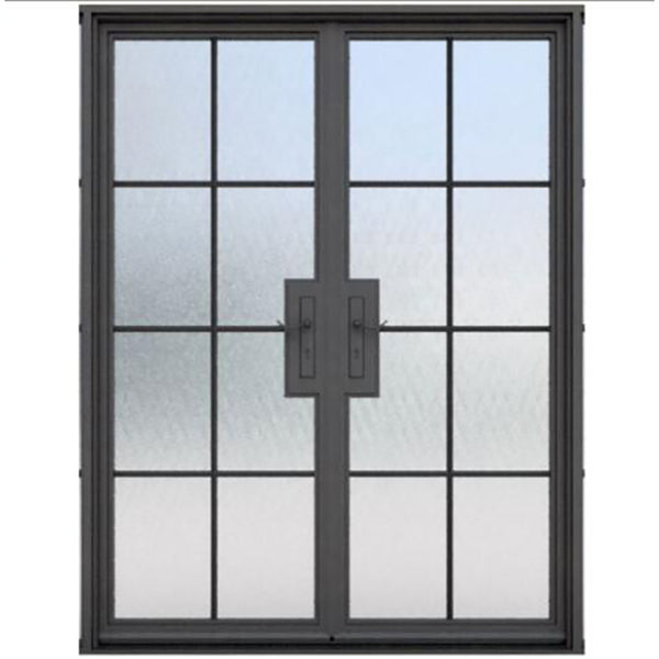 LVDUN Double French Recessed Ceiling Clear Glass Iron Doors – WMDA ...